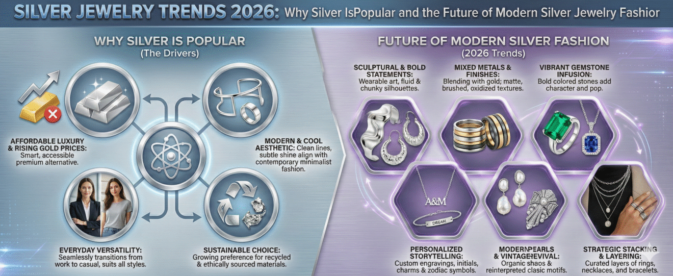 Silver Jewelry Trends 2026: Style, Value & Modern Fashion